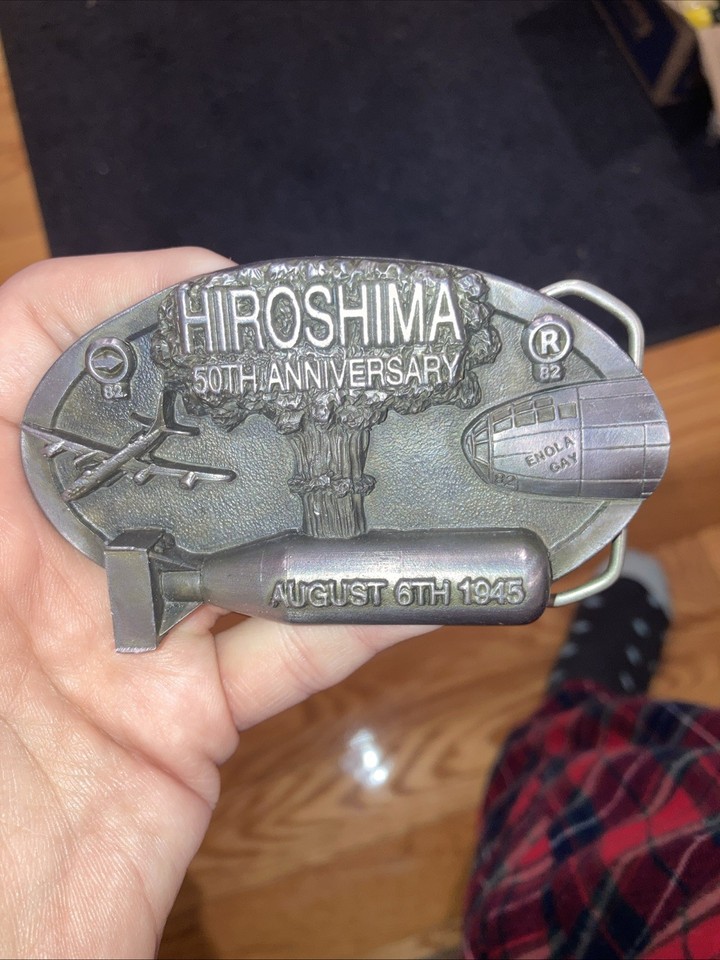 Hiroshima B-29 Enola Gay WWII Bomber 50th USAF Atomic Bomb Vtg Belt ...