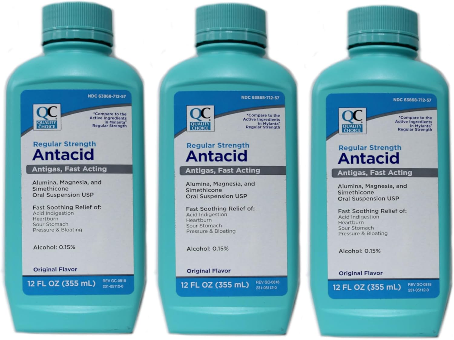 (Pack of 3) Regular Strength Antacid Liquid Original Flavor 12 Oz | eBay