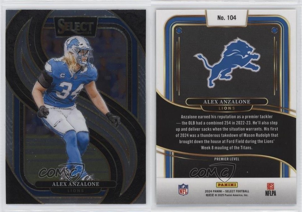 2024 Panini Select Premier Level Alex Anzalone #104 1a4q | eBay