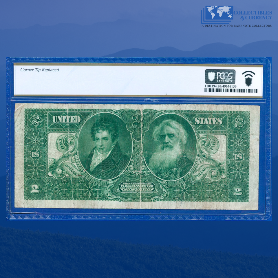 Fr.247 1896 $2 Two Dollar Silver Certificate "EDUCATIONAL NOTE" , PCGS ...