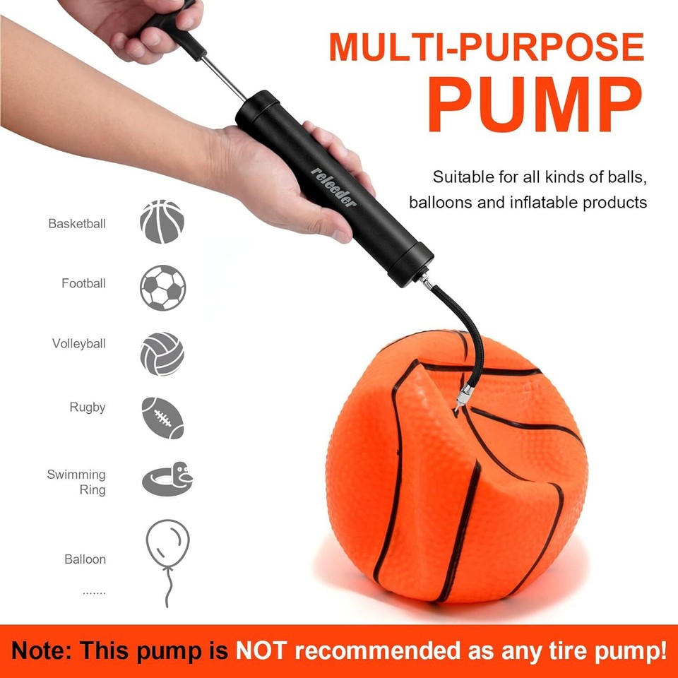 Portable 10 inches Ball Pump Kit, Balloon Pump, Basketball Pump Air ...