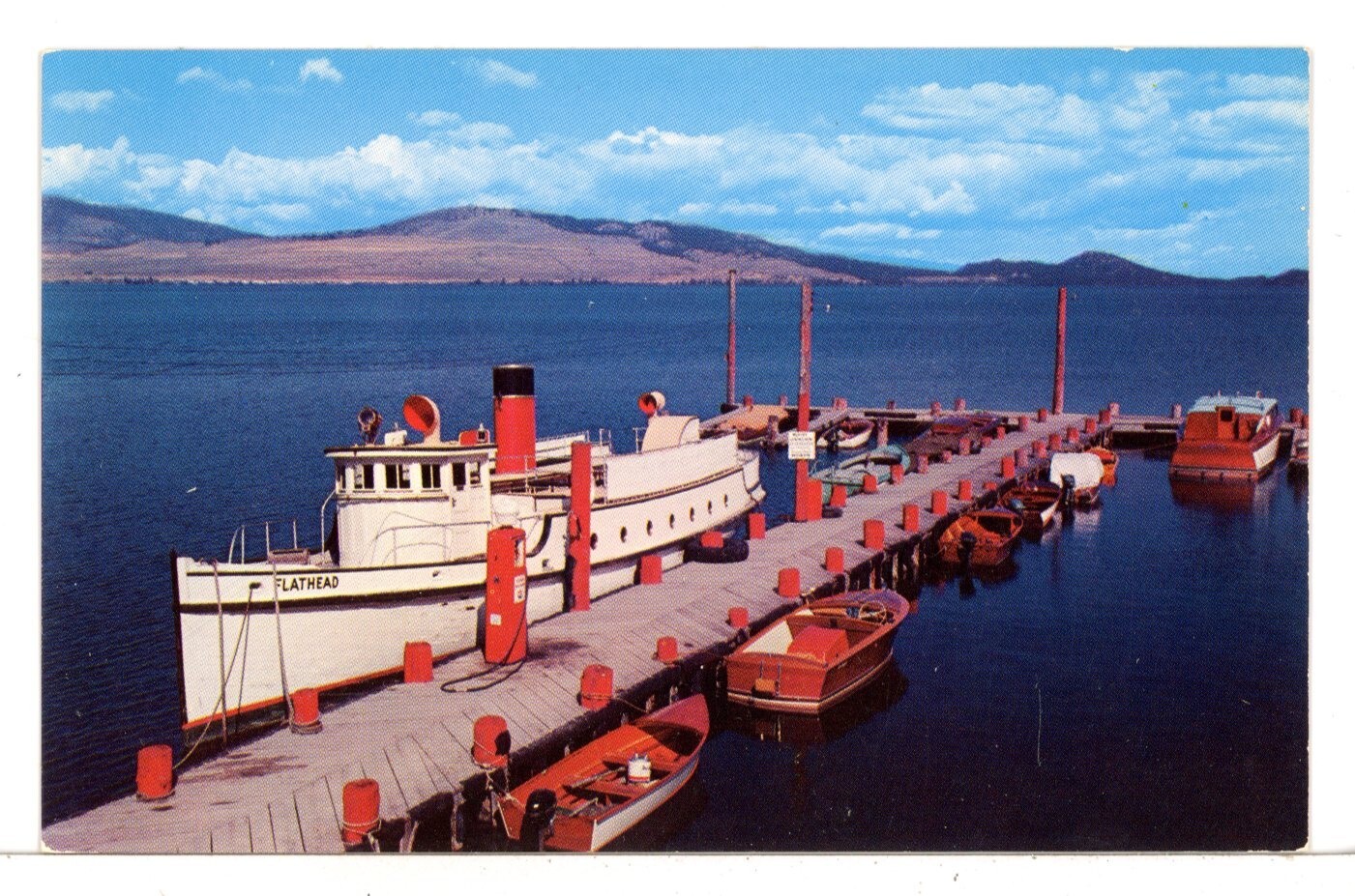 S.S. FLATHEAD Tour Flathead Lake, Kalispell MT 1950's Boats Postcard | eBay