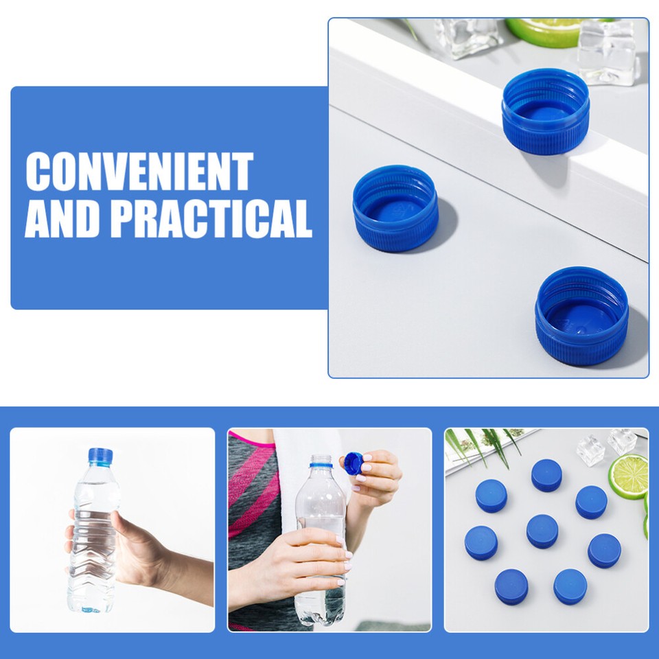 100 pcs Plastic Bottle Caps Water Bottle Lids Drinks Bottle Sealing ...