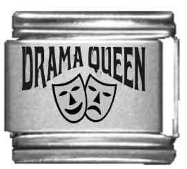 Clearly Charming Drama Queen Laser Italian Charm | eBay