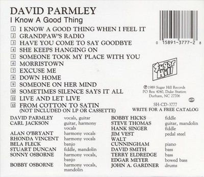 DAVID PARMLEY - I KNOW A GOOD THING NEW CD 15891377728| eBay