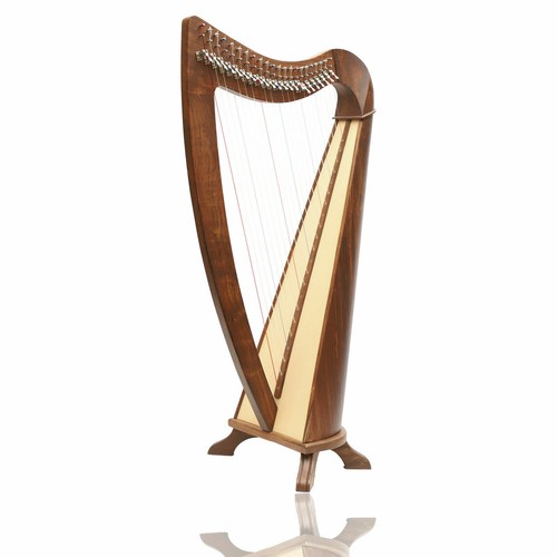22 String Claddagh Harp Walnut, Irish Lever Harp, Celtic Irish Harp | eBay
