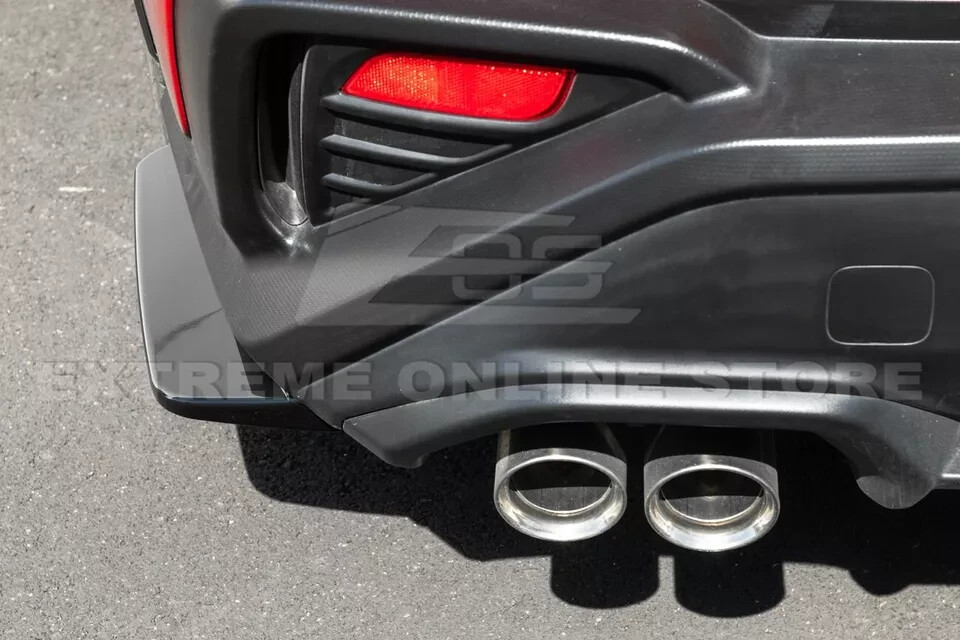 Pair Glossy BLACK Apron Lips For 22-Up Subaru WRX CS Style Rear Bumper ...
