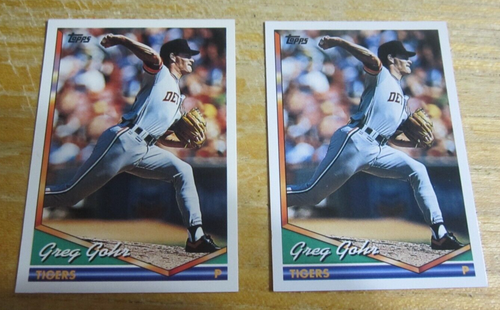 Greg Gohr Lot of 2 1994 Topps #711 Trading Cards MLB Baseball Detroit ...