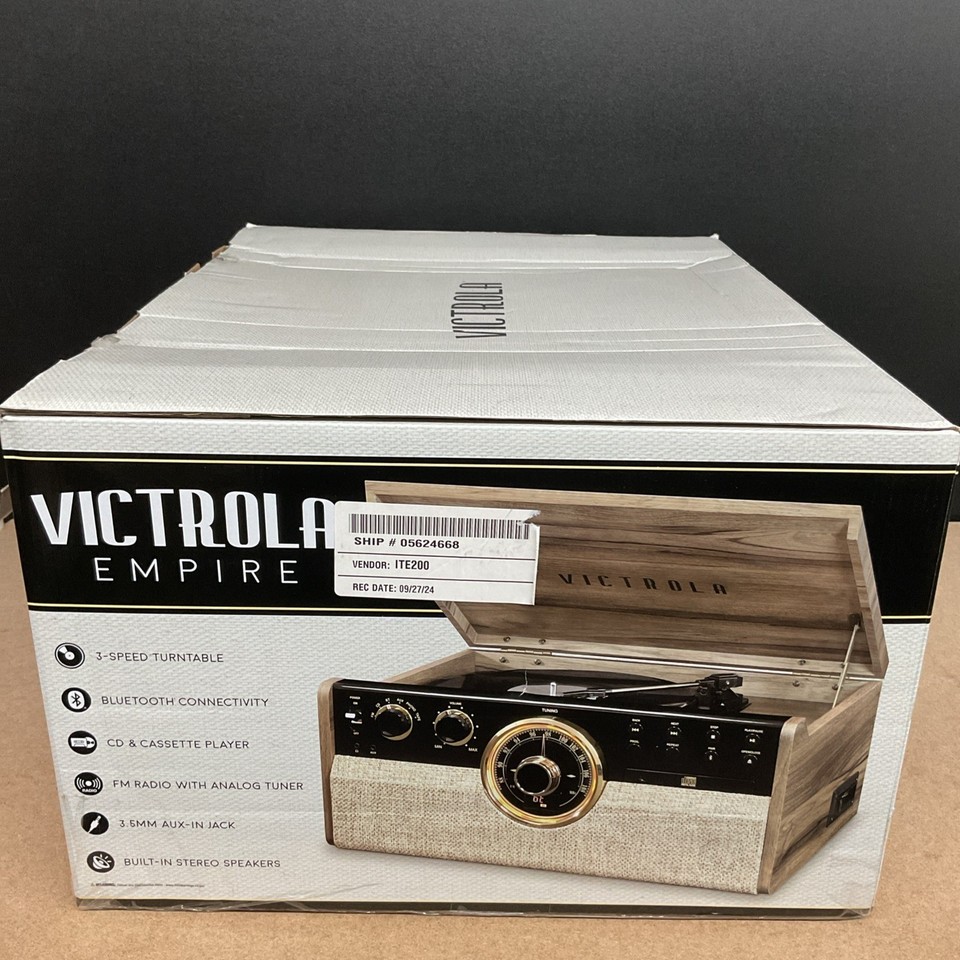 Victrola Record Player 6-in-1 Modern Bluetooth 3-Speed Turntable ...