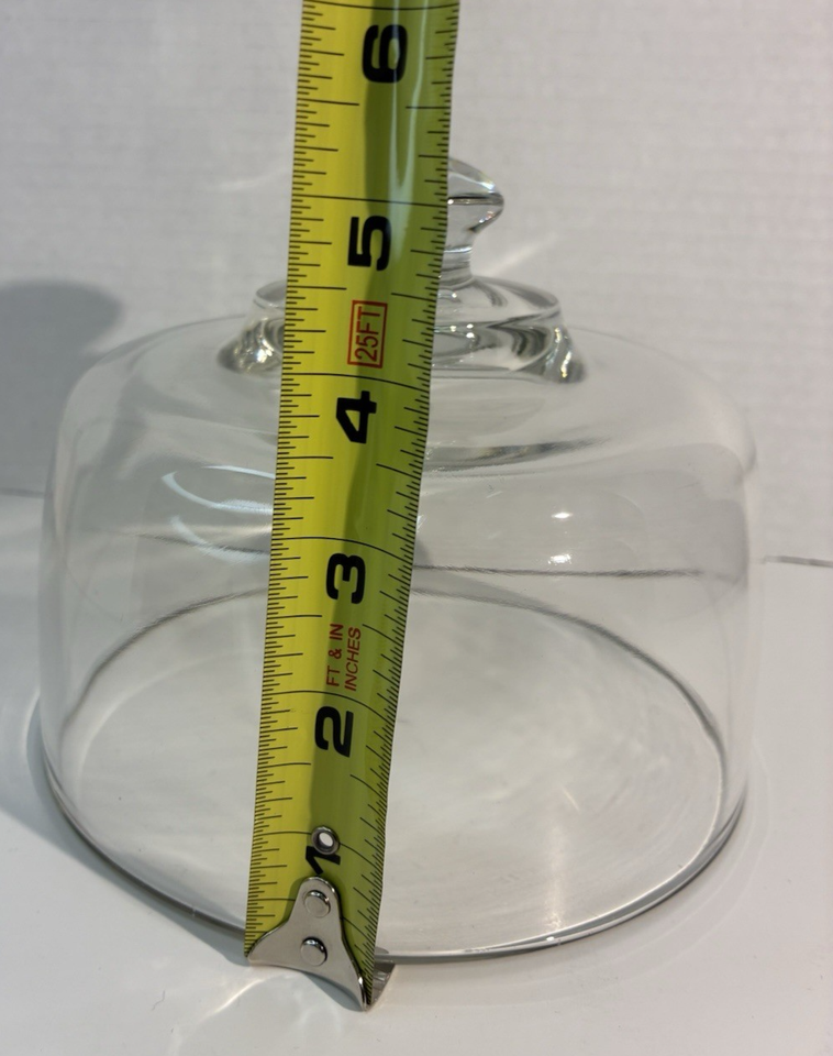 Vintage Clear Glass Cheese Dome w/Knob Cloche Replacement - No Plate | eBay
