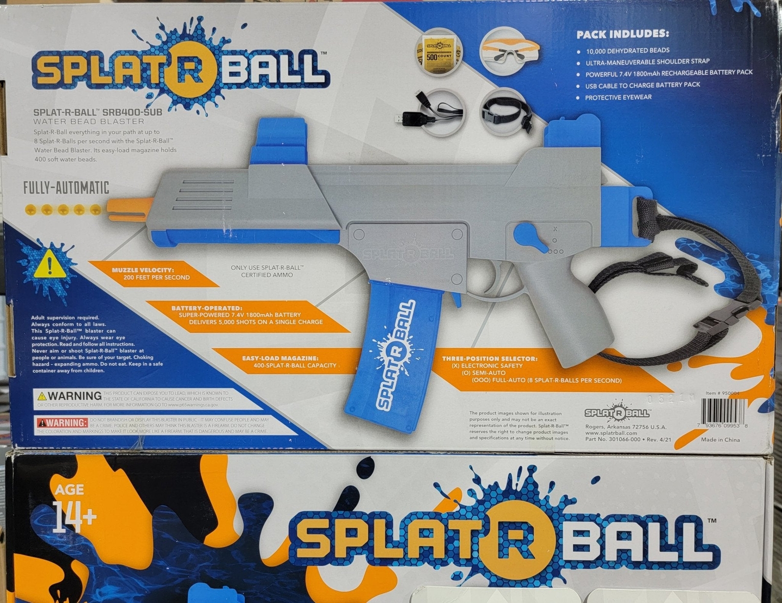 ‎SplatRBall SRB400-S Water Bead Blaster Toy Gun - Blue for sale online ...