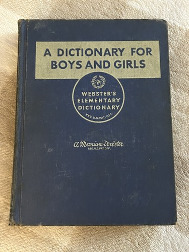 Vtg Webster's Elementary Dictionary for Boys & Girls 1950 edition ...