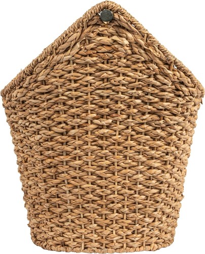 Braided Oval Toilet Paper Basket with Wood Bar, Modern, Decorative ...