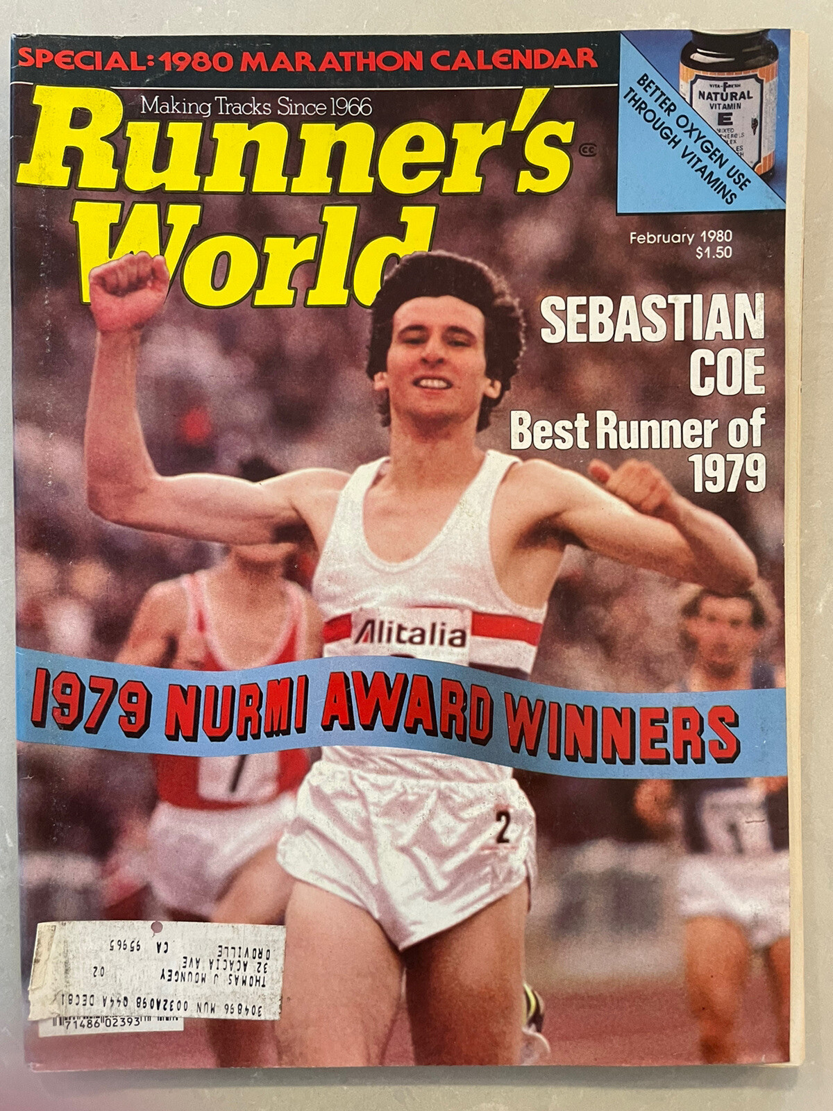 Publicité Runner’s World février 1980 Sebastian Coe, cross country ...