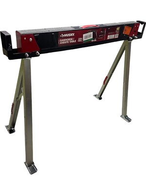 Husky Adjustable Saw Horse Jobsite Table 1300 lbs Capacity 90822 (Read ...