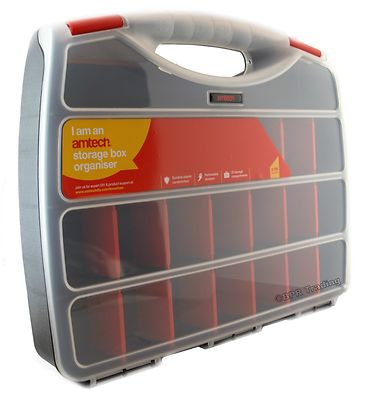 21 Compartment Professional Tool Organiser Case Box Storage Screw Nail ...