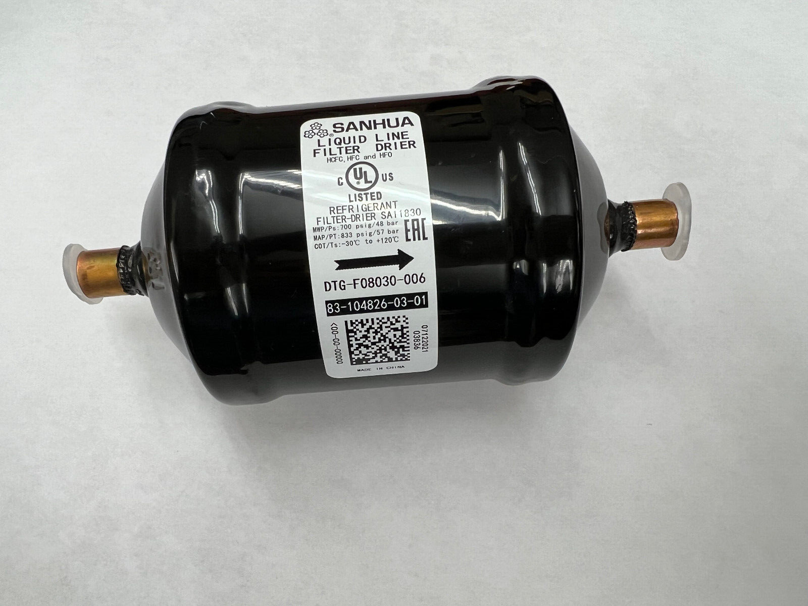 SANHUA Liquid Line Filter Drier DTG-F08030-006 | eBay