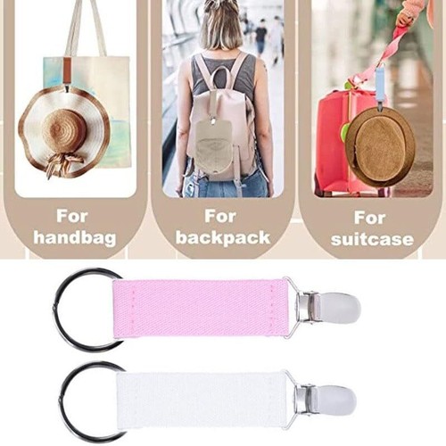 6PCS Hat Clip for Travel on Bag - Portable Elastic Hat Holder Clips for ...