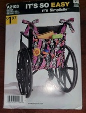 2822 Simplicity Accessories Wheelchair Walker Lounge Chair Bag Pattern for sale online | eBay