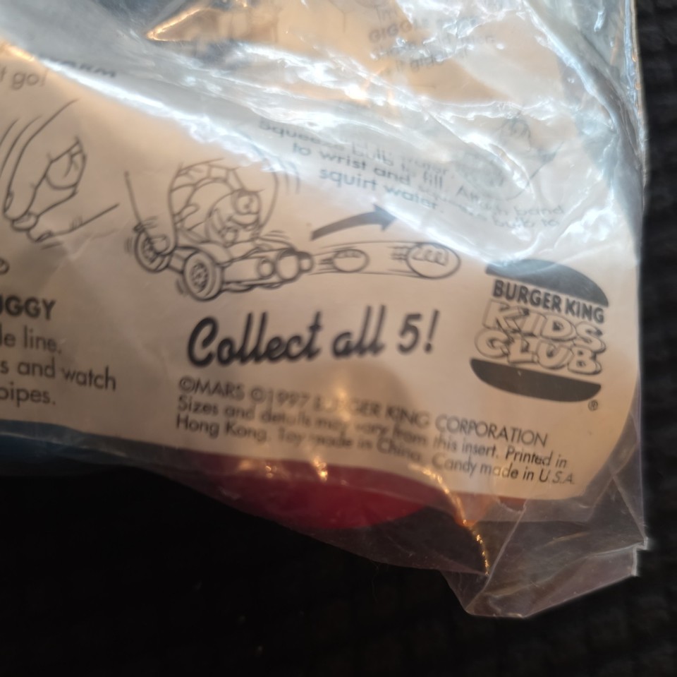 M&M's Burger King Toy Giggle Stick Minis Blue Red Vintage Toy Working ...