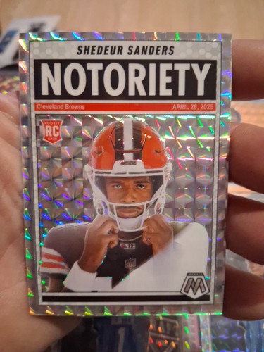 2025 Panini Mosaic Shedeur Sanders Silver Mosaic RC Notoriety Insert #13 | eBay