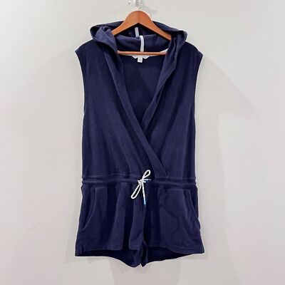 Southern Tide Terry Romper Cover Up Size Medium Women's Navy Blue ...