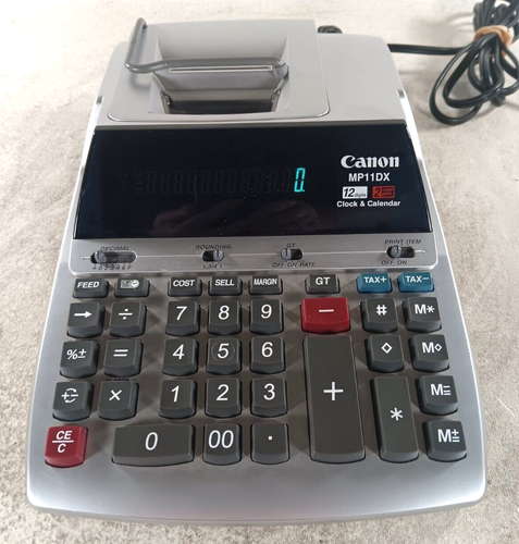 Canon MP11DX Printing Calculator Adding Machine Print Black Red Date ...
