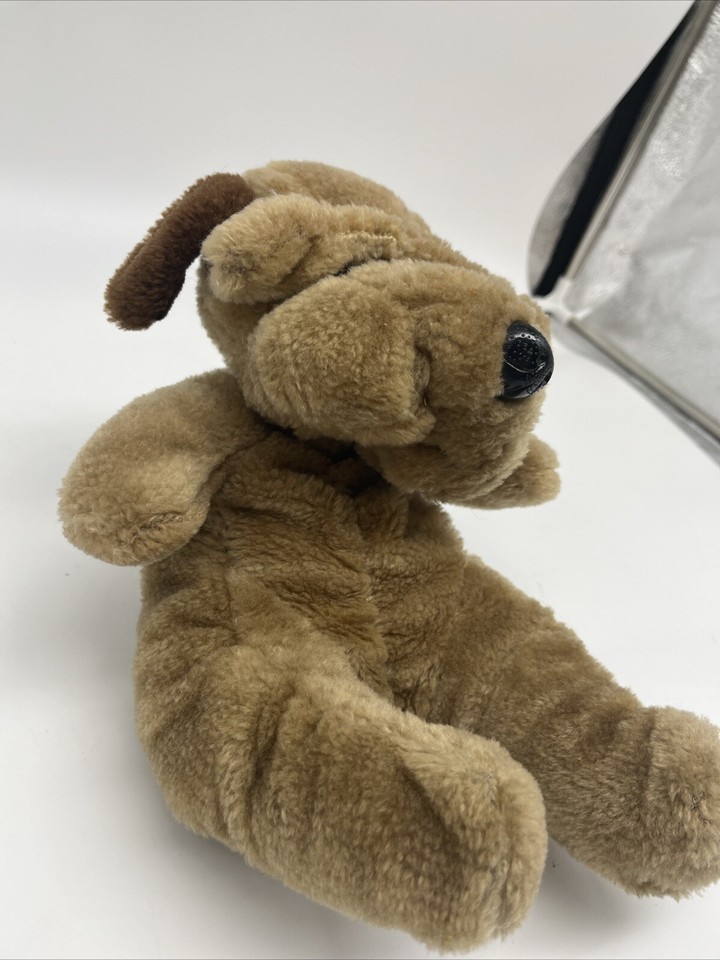 Raffoler Plush Puppy VTG 1986 Wrinkles Stuffed 10" Animal Cute Droopy ...