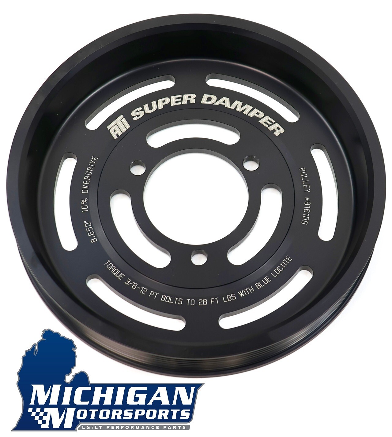 ATI 916106 10% Overdrive 8 Rib LSA LT4 Supercharger Pulley 2009-2019 ...