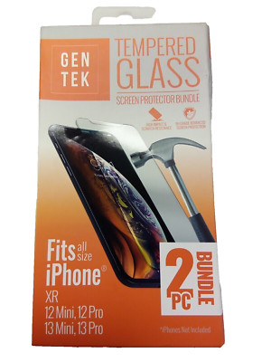 Gentek iPhone Screen Protector tempered glass XR 12 mini, 12 pro, 13 ...