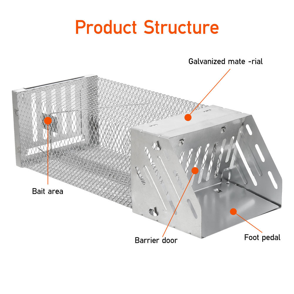 Humane Live Animal Continuous Trap Rat Mouse Mice Catcher Galvanized ...