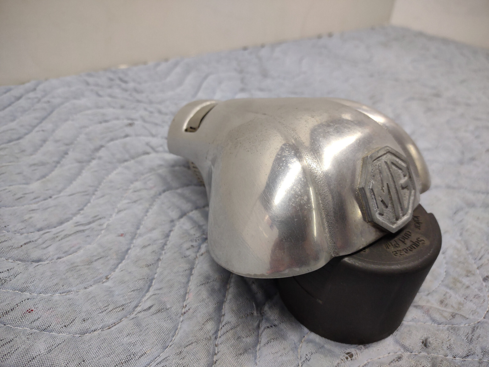 RARE VINTAGE MG ACCESSORIE "CLAMSHELL" CAST ALUMINUM EXHAUST TIP ...