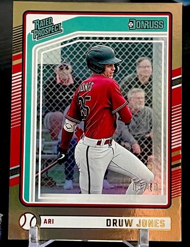 2024 Donruss Baseball Druw Jones Gold Rated Prospect 3/10 Arizona ...