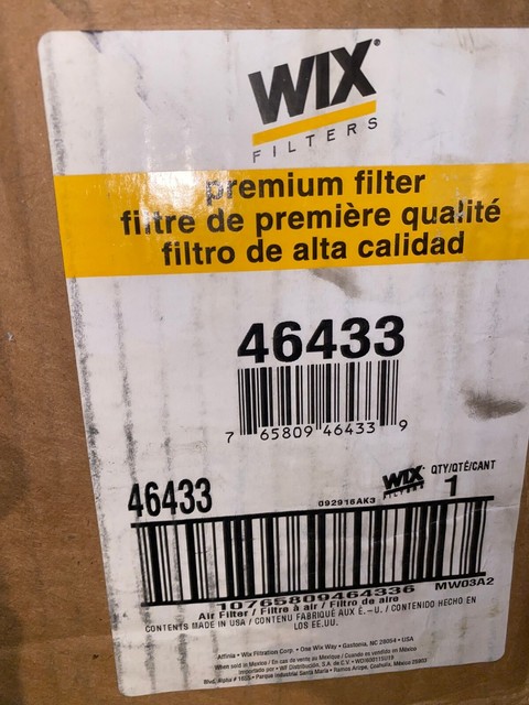 Air Filter Outer Wix 46433 for sale online | eBay