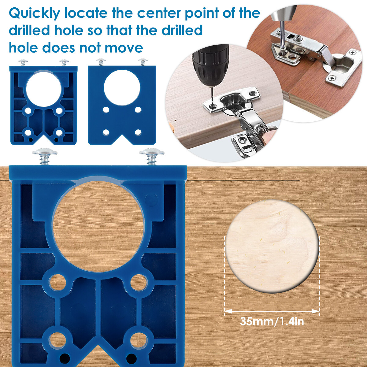 Concealed Hinge Hole Jig 35mm Professional Hinge Drilling Hole Router ...
