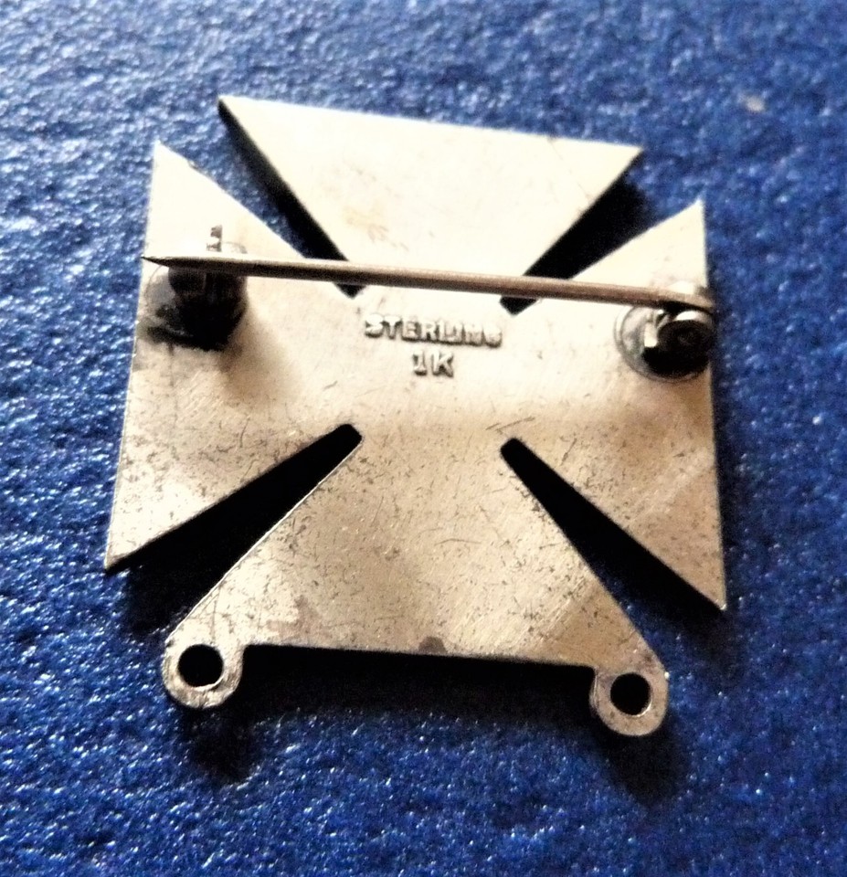 WW2 US ARMY Military Marksmanship Medal Badge Pin Rifle Sterling Silver ...