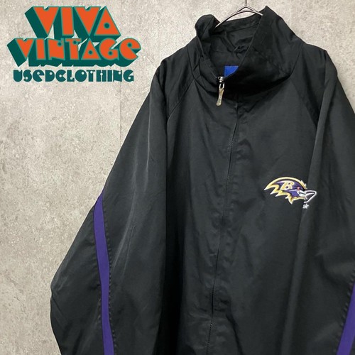 Vintage Reebok NFL Ravens Embroidered Nylon Jacket L Black Men's ...