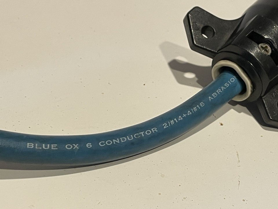 Blue Ox 6 Way Wire Connector Coiled Electrical Cable Extension Cord | eBay