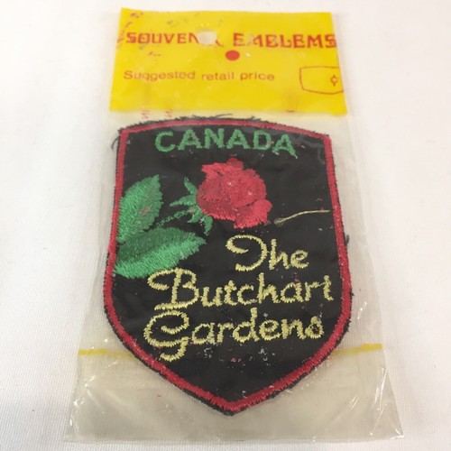 New Vintage Patch Badge Travel Souvenir THE BUTCHART GARDENS BC CANADA ...