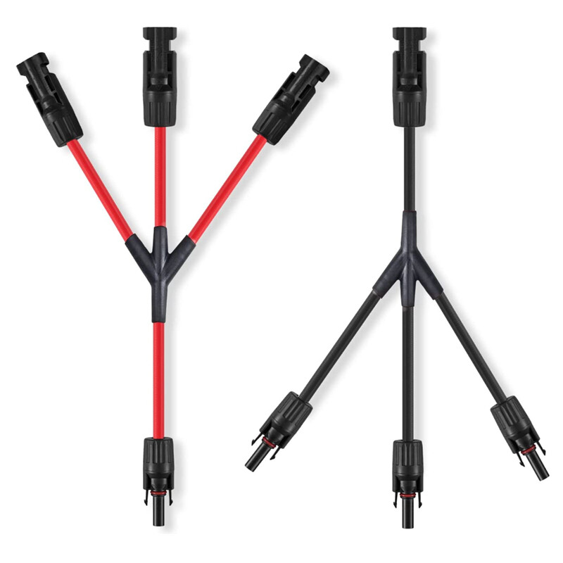 1 Pairs Solar Connectors 2/3/4Y Branch Cable Plugs Inline PV Panel ...