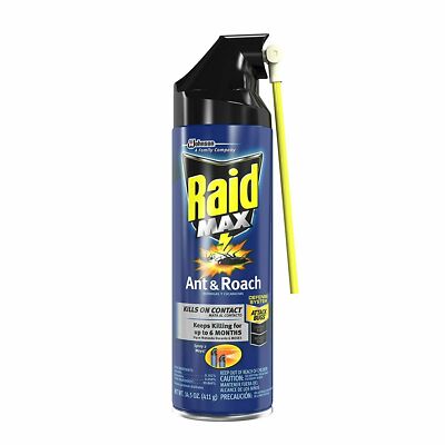 Raid Max Ant & Roach Killer, Insecticide Raid Spray, Kills Insects 14.5 ...