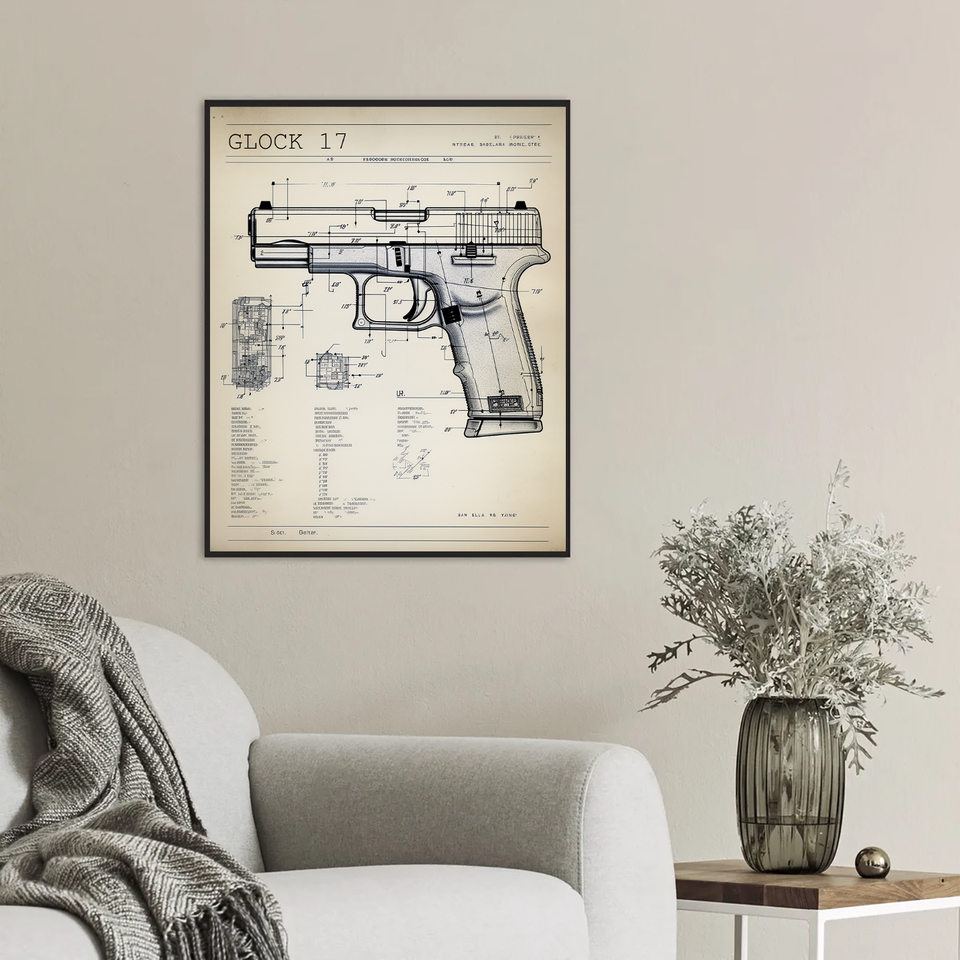 Glock Poster- Glock Patent Print, Glock Wall Art, Military Poster ...