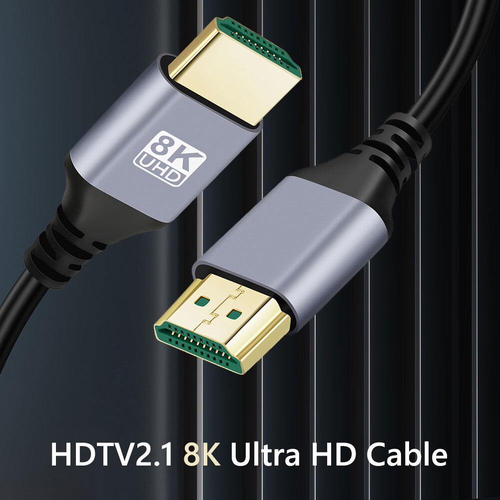 8K UHD Ver 2.1 HD TV Cable 48Gbps HD TV Cord for Laptop Projector (2M ...