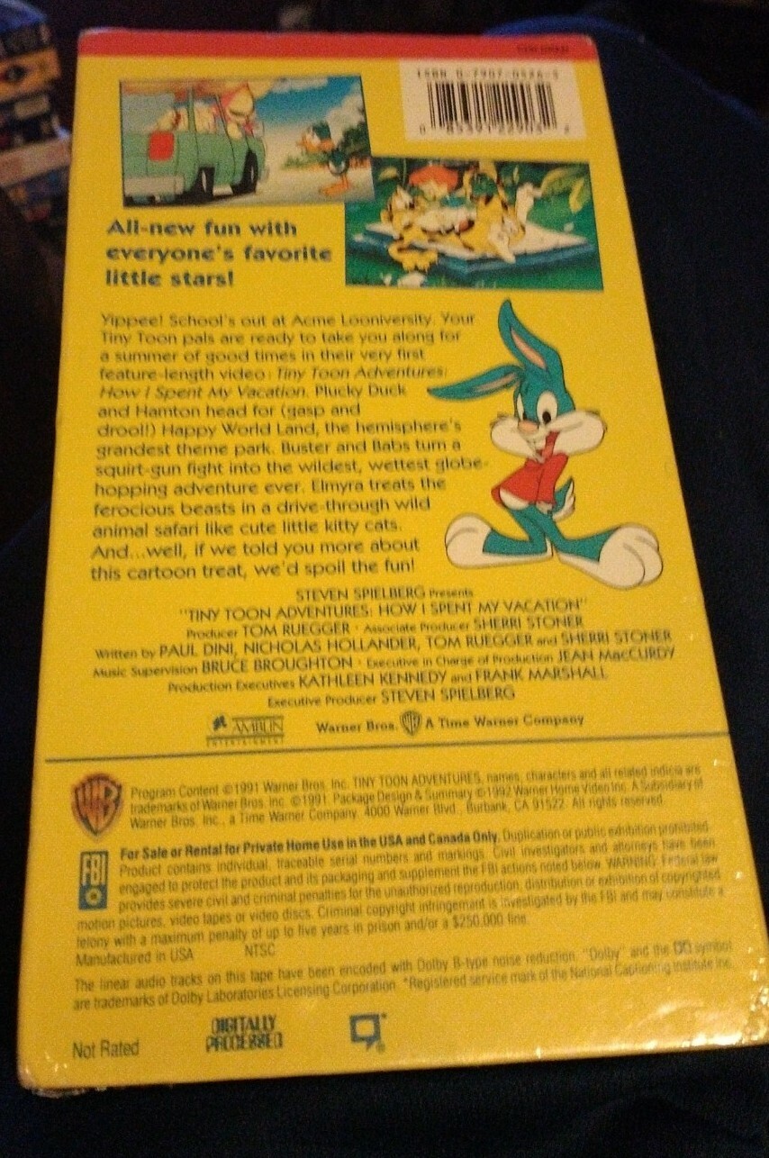 Tiny Toon Adventures - How I Spent My Vacation (VHS, 1992) for sale ...