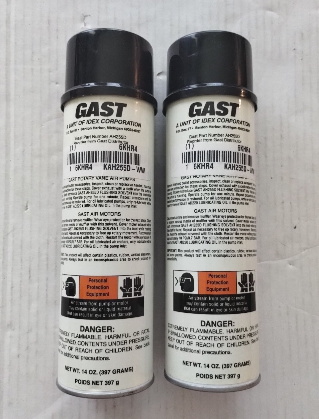Gast BEAVER Cleaning Solvent: 14 fl oz, Aerosol Can, 122°F Flash Point ...