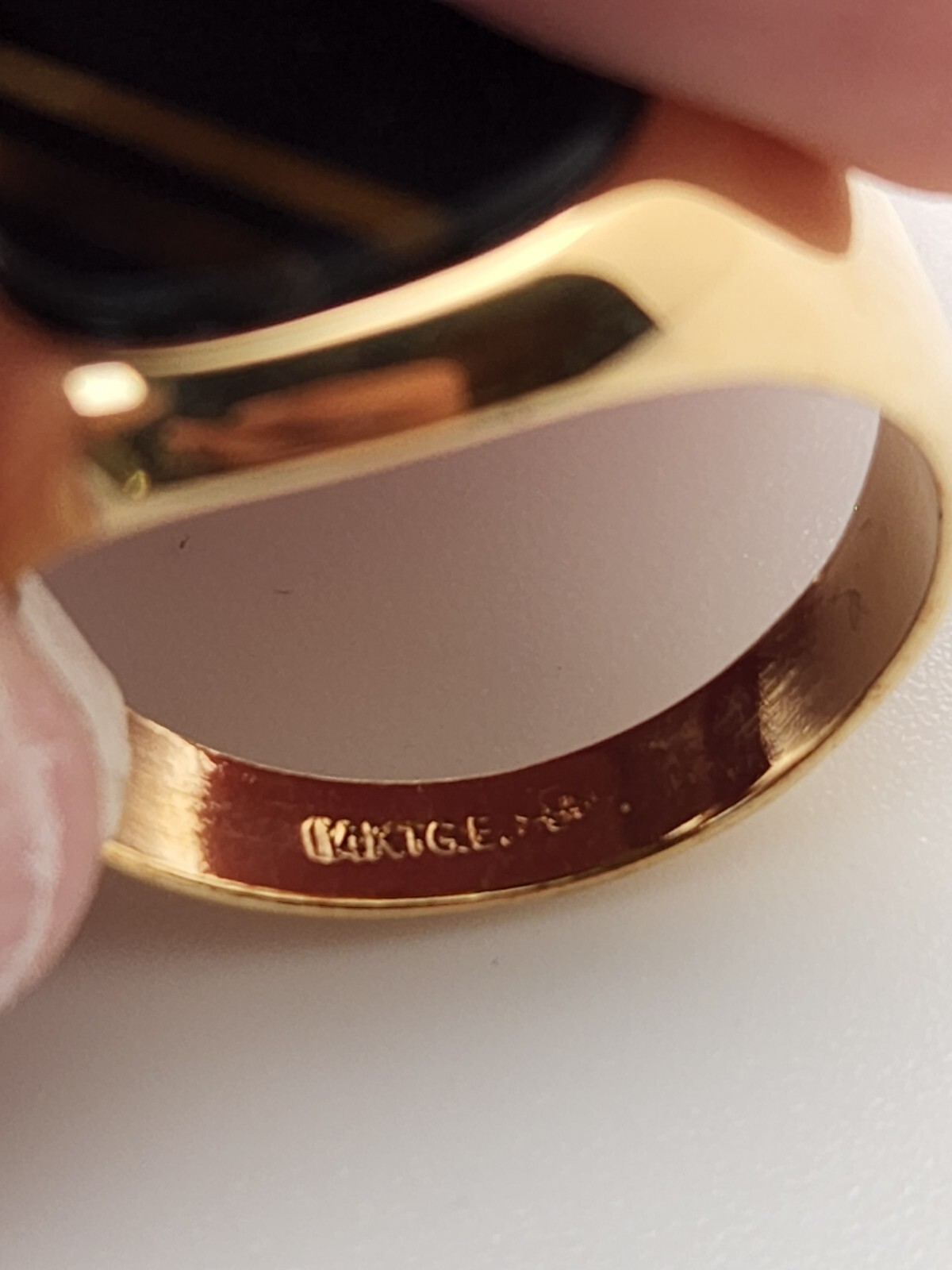 COLLECTIBLE vintage 1970's merlite ring large 14k yellow gold filled ...