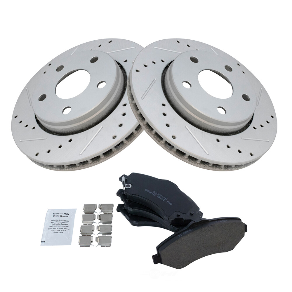 Disc Brake Kit-Performance Ceramic Performance Brake Pad and Rotor Kit ...