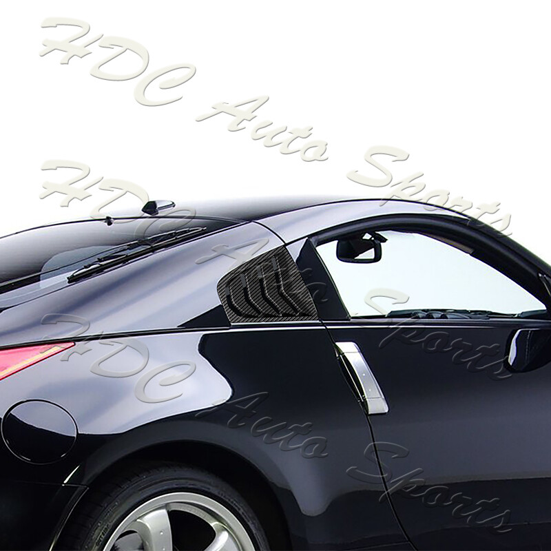 For 2003-2008 Nissan 350Z Carbon Look Side Window Louvers Scoop Cover ...