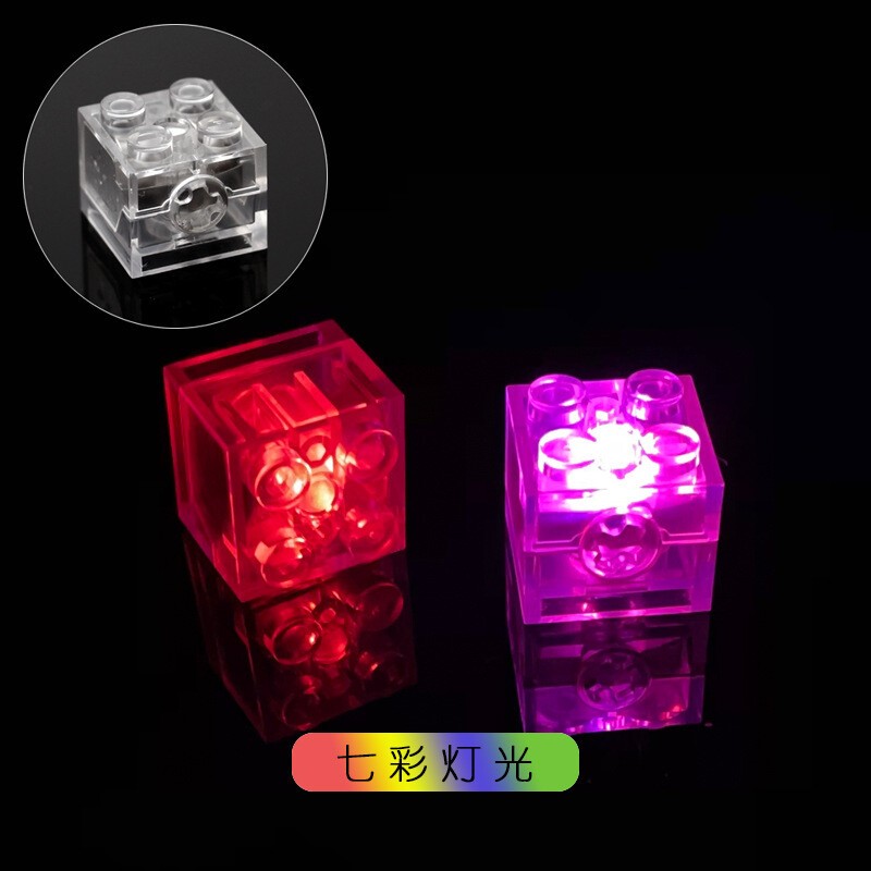 30Pcs LED Light Bricks for LEGO 6143 Multi Color Flash 2x2 /2x3 ...