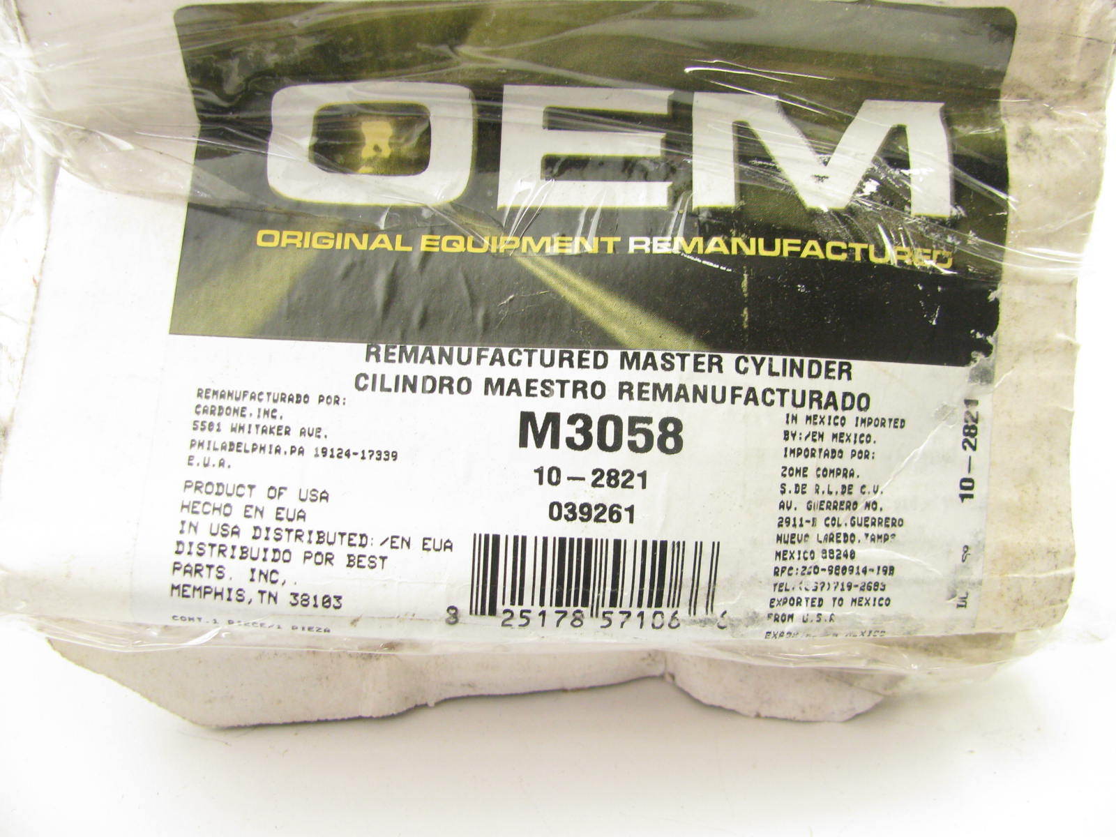 Oem Remanufacturing M3058 Reman Brake Master Cylinder With Reservoir | eBay